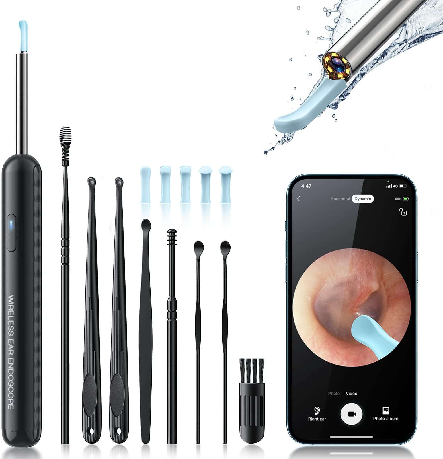 Amazon.com: Earwax Removal Tool Camera - Anti-Fall Off Eartip Visual ...