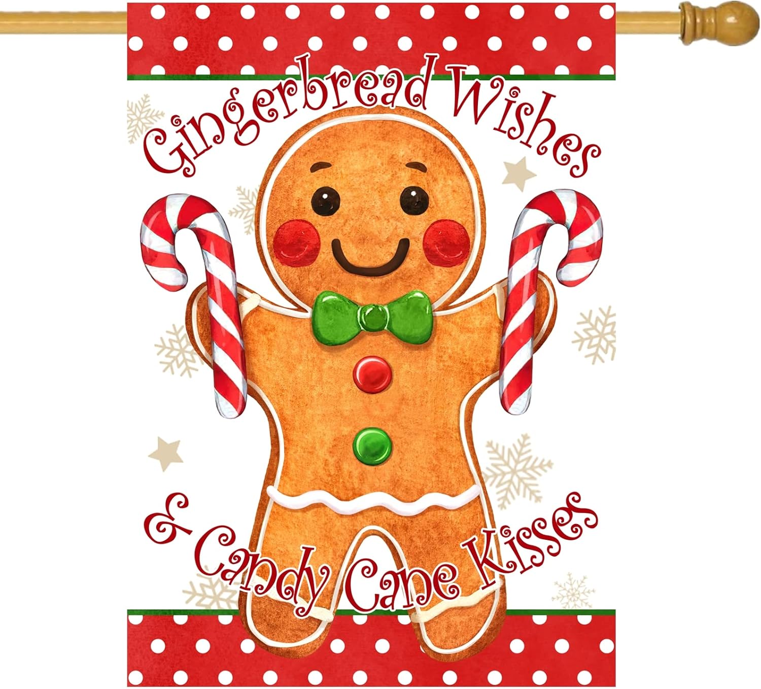 Amazon.com : Selmad Christmas Gingerbread Wishes and Candy Cane Kisses ...