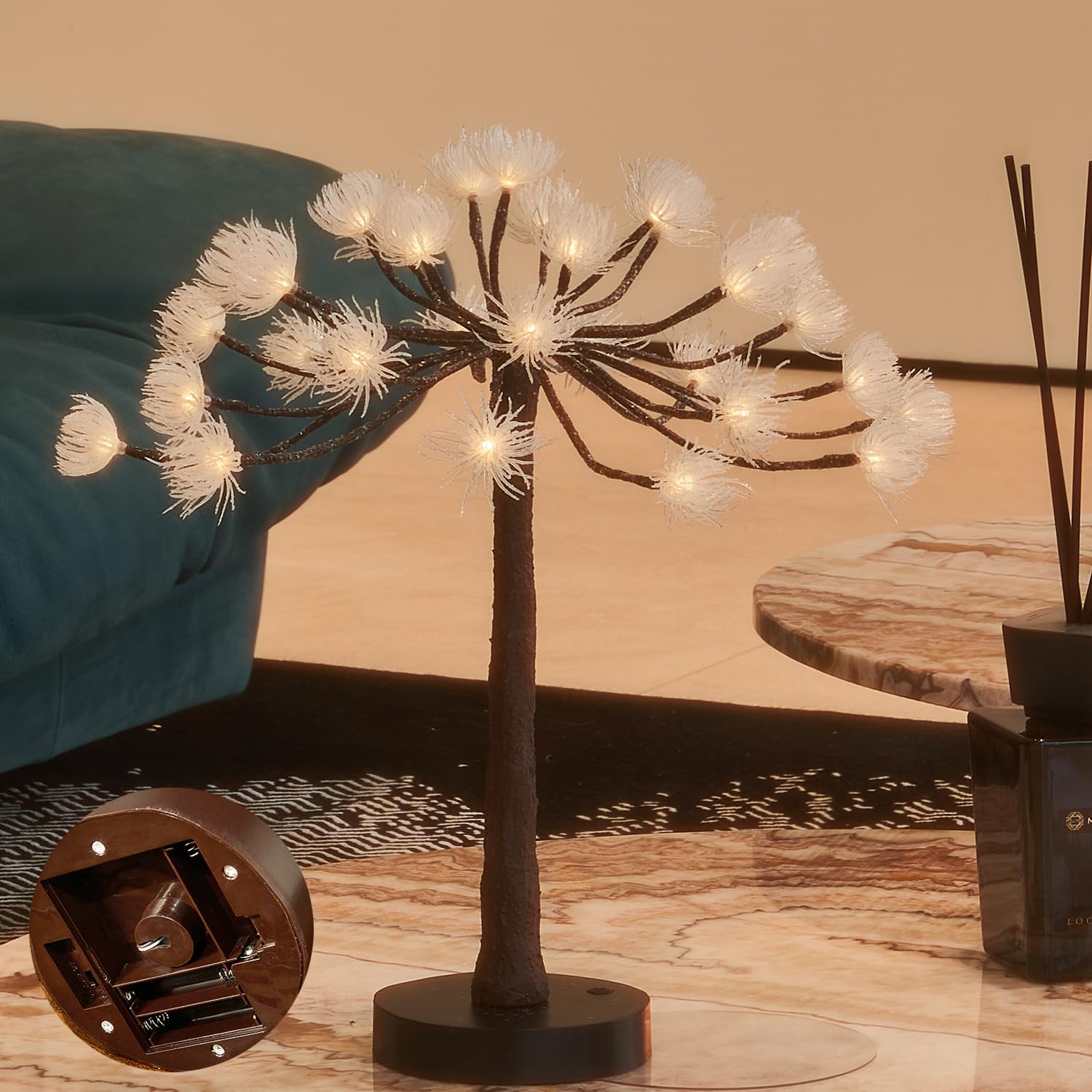 Amazon.com: LITBLOOM Lighted Tabletop Tree with Timer Battery Operated ...