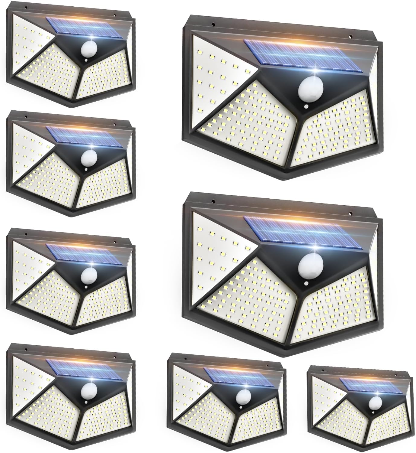 Solar Light Outdoor Motion Sensor, Wired Security Solar Powered Flood ...