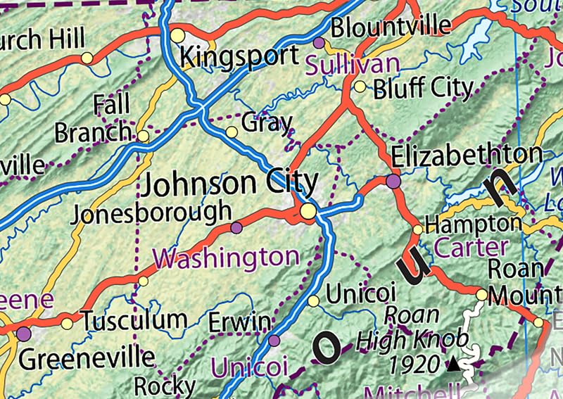 Tennessee State Map Of Virginia