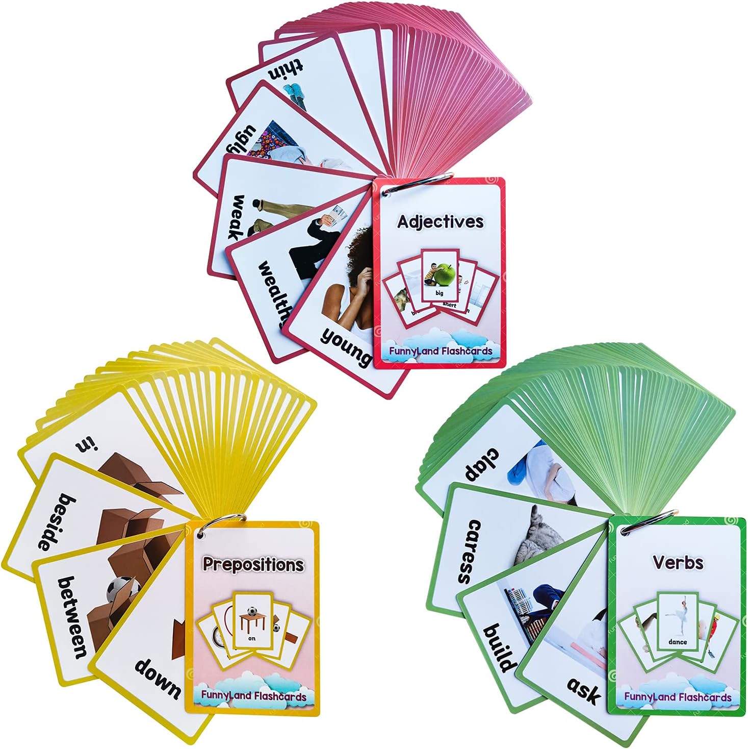 Amazon.com: Lilias Tarjetas flash de verbos/adjetivos/preposiciones ...