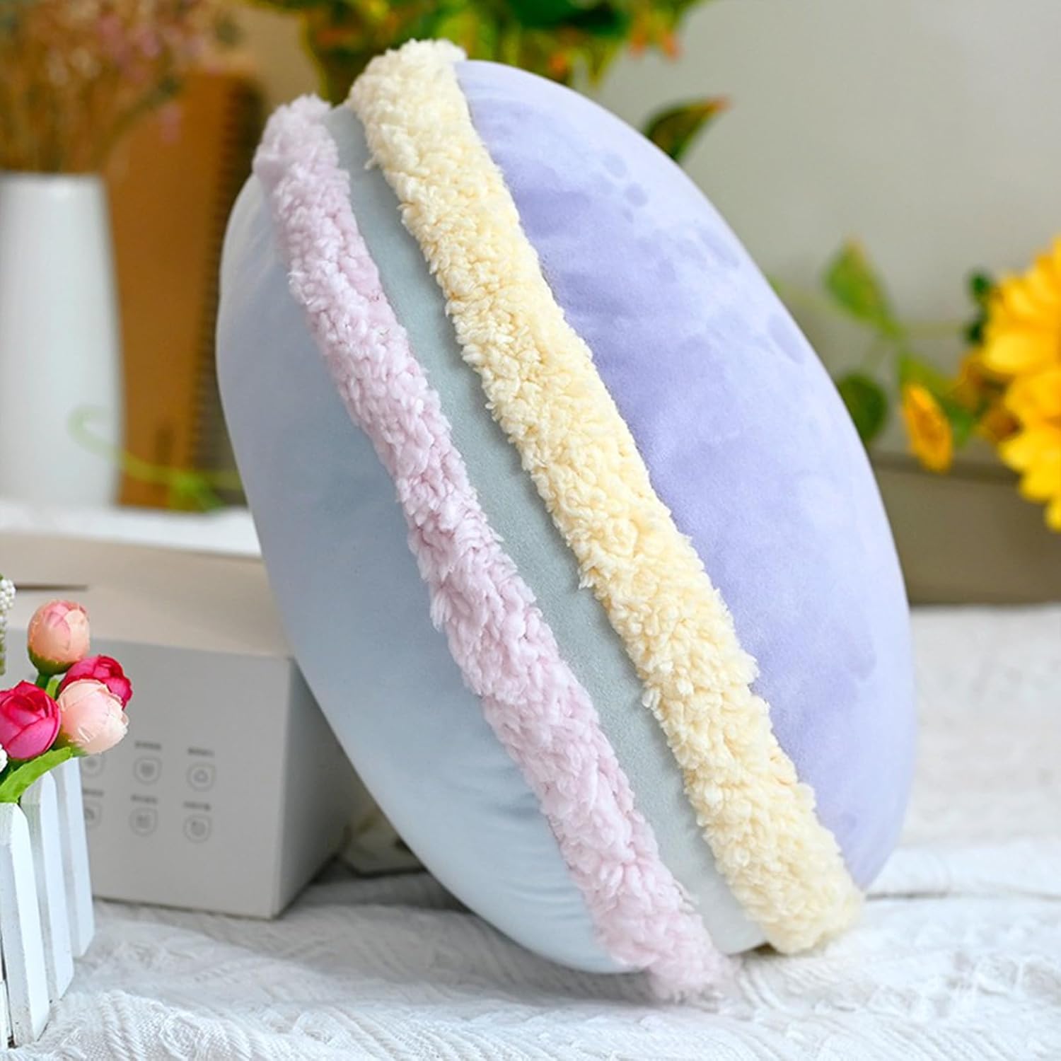 Amazon.com: Chilifuli Macaron Plush Throw Pillow, Fashion Macaron Back ...