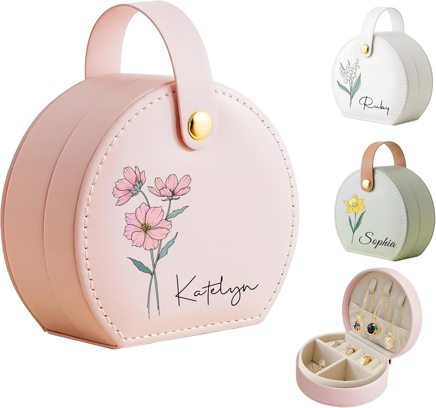 Amazon.com: AsBestForGF Ships Next Day, Custom Mini Jewelry Travel Box ...