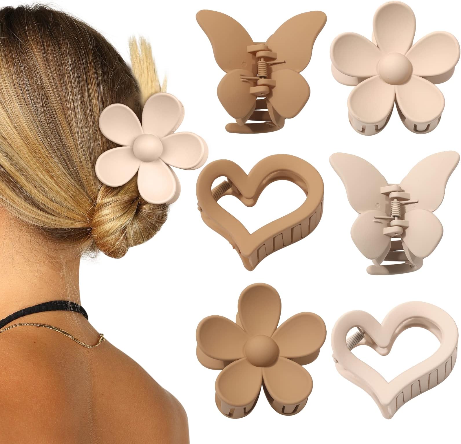 Amazon.com: Drnytunk 18Pcs Medium Hair Clips for Women Girls - Matte ...