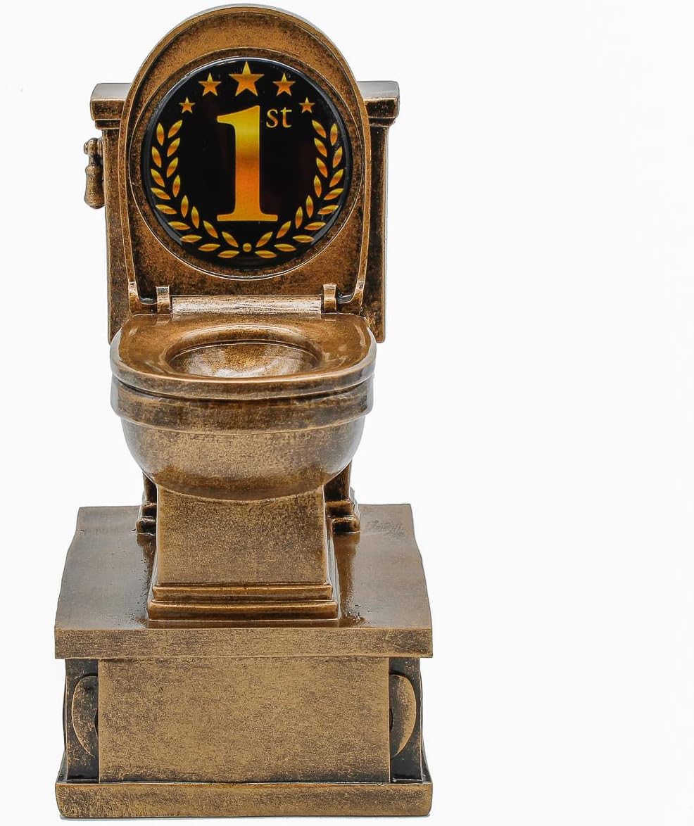 Amazon.com : Decade Awards Gold Toilet Bowl 1st Place Action Pedestal ...