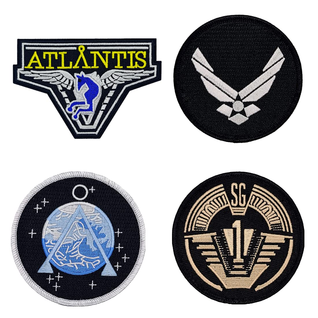 Amazon.com: Stargate SG-1 Atlantis Costume Embroidered Patch 4pc Bundle ...