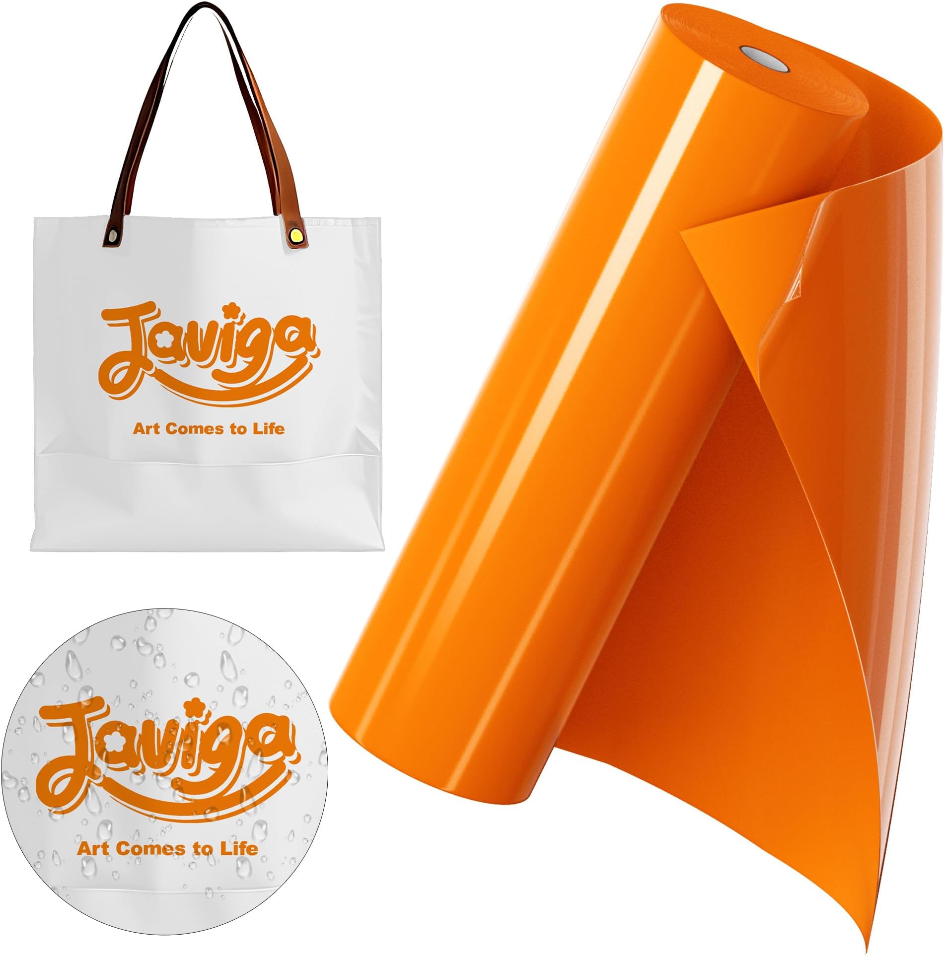 Amazon.com: Heat Transfer Vinyl, JAVIGA Orange HTV, 12" x 8ft Orange ...