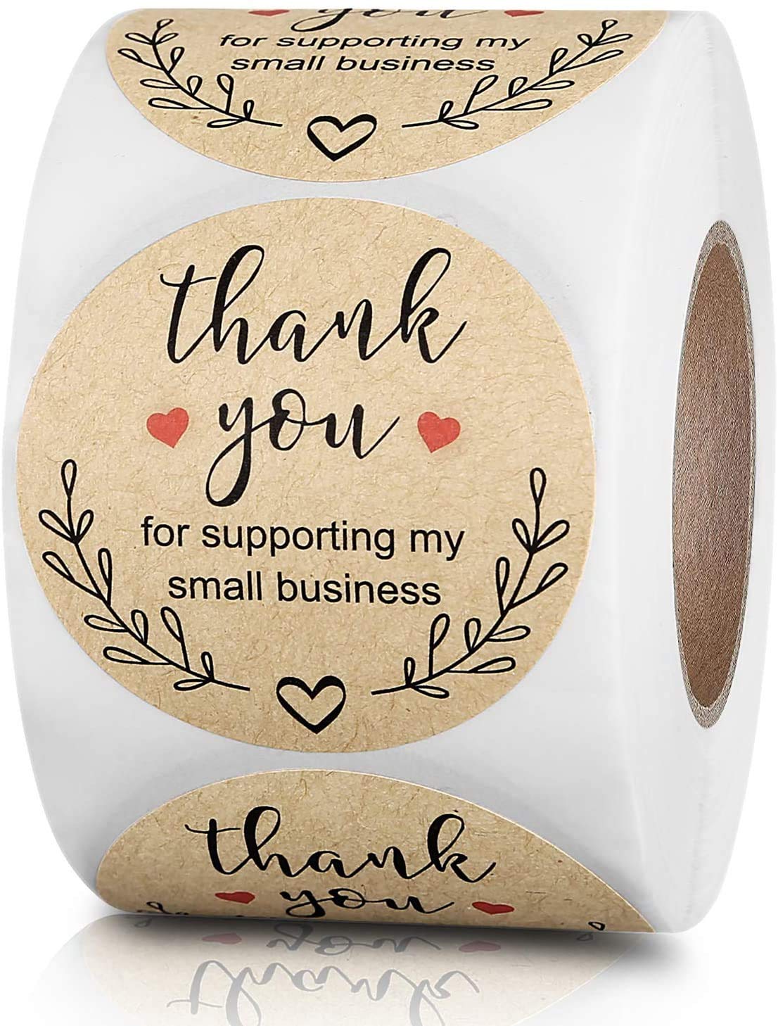 Snapklik.com : 2 Inch Thank You Stickers, Kraft Thank You For ...