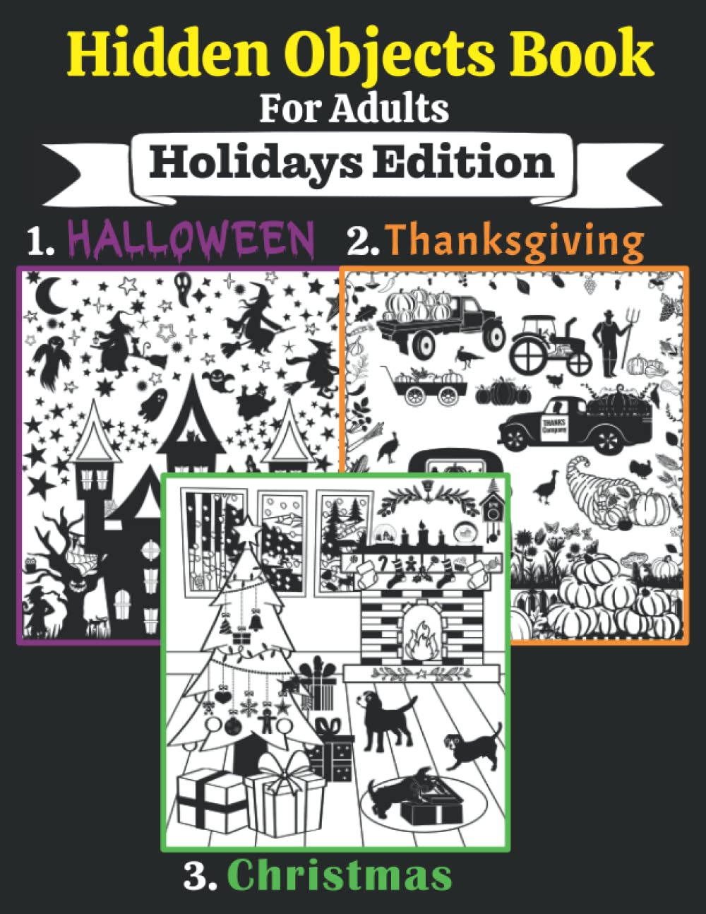 Amazon.com: Hidden Objects Book For Adults: Seek and Find the Holidays ...