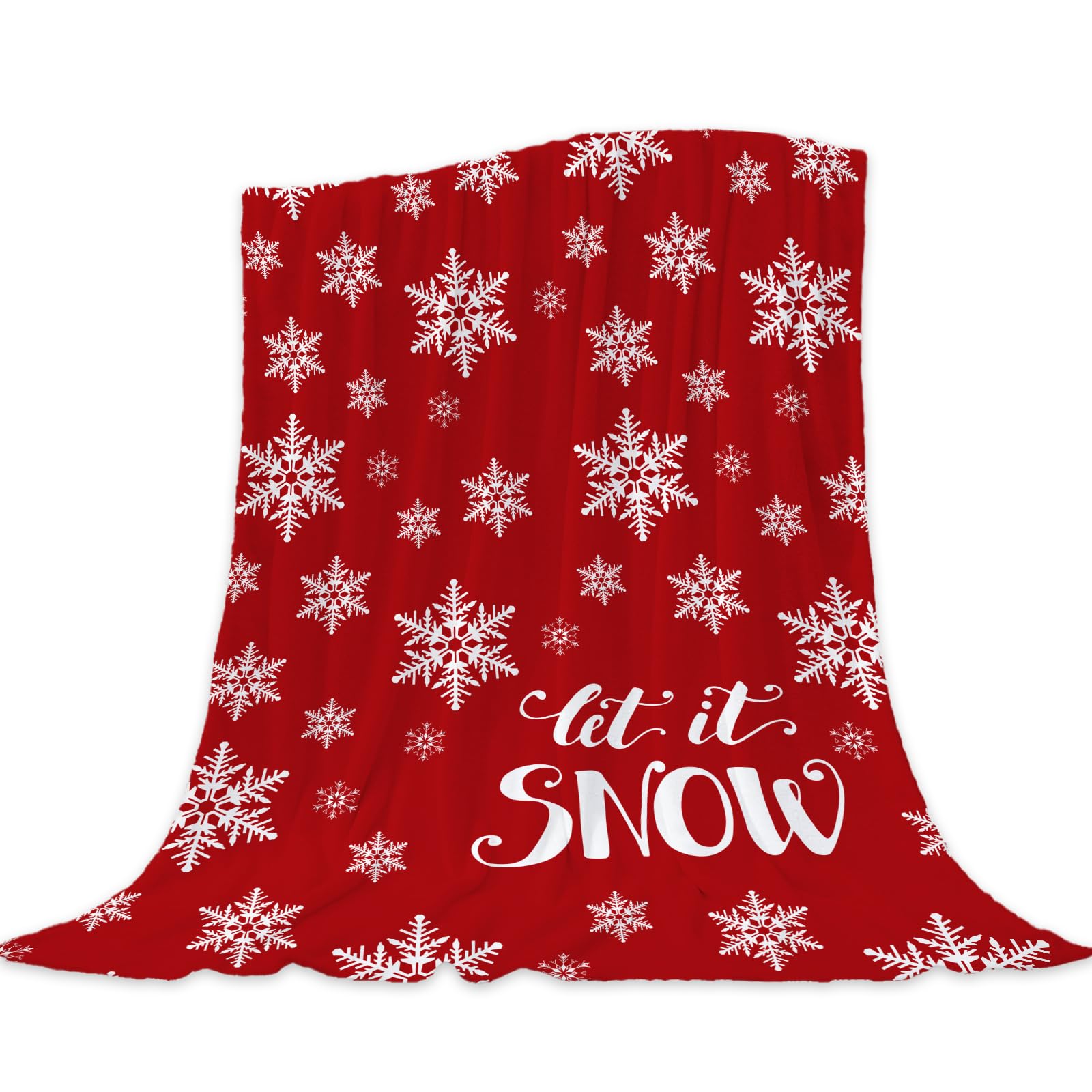 Amazon.com: Neatee Living Christmas Decorative Throw Blanket Red ...