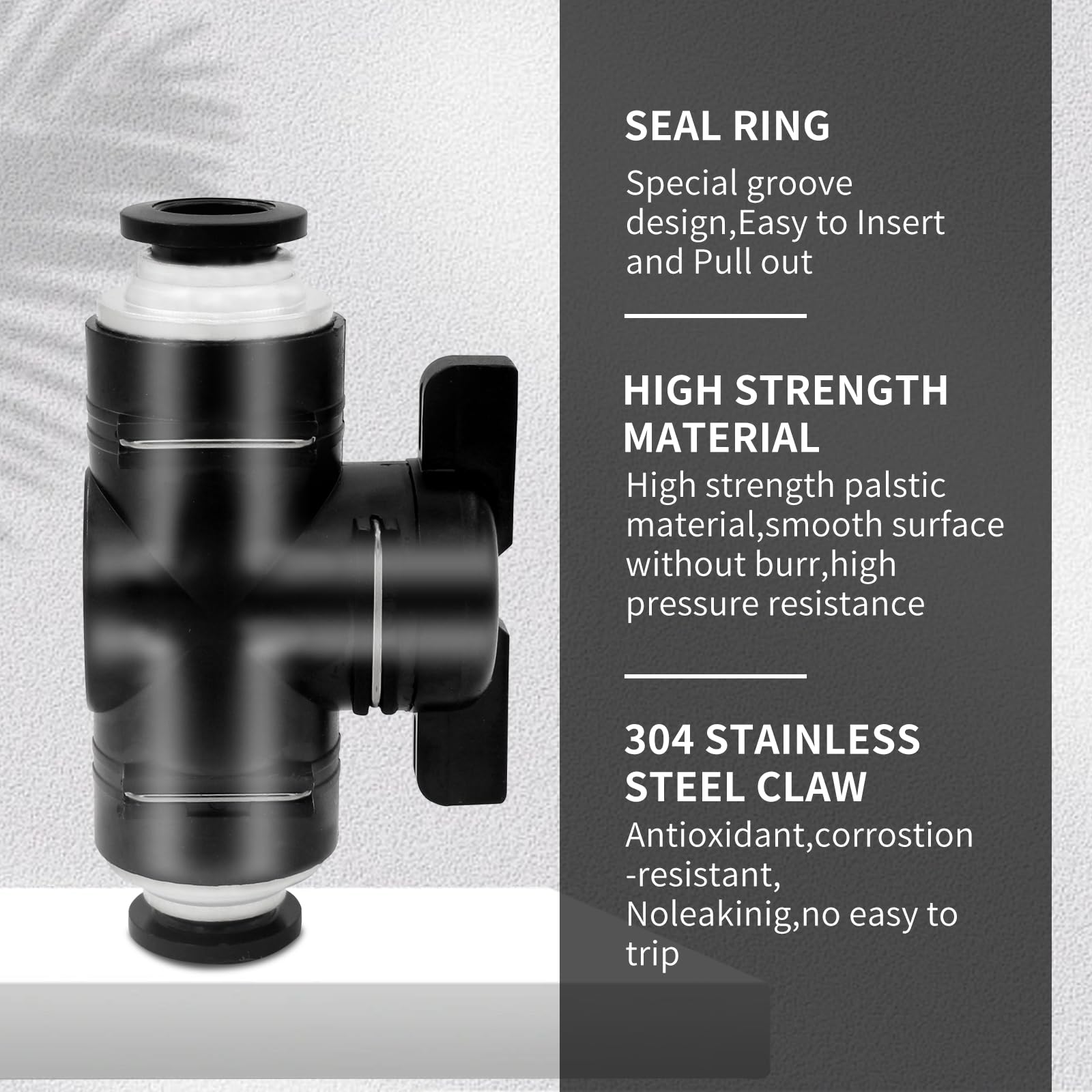 Snapklik.com : 5/16 Push To Connect Ball Valve Union Air Flow Control ...