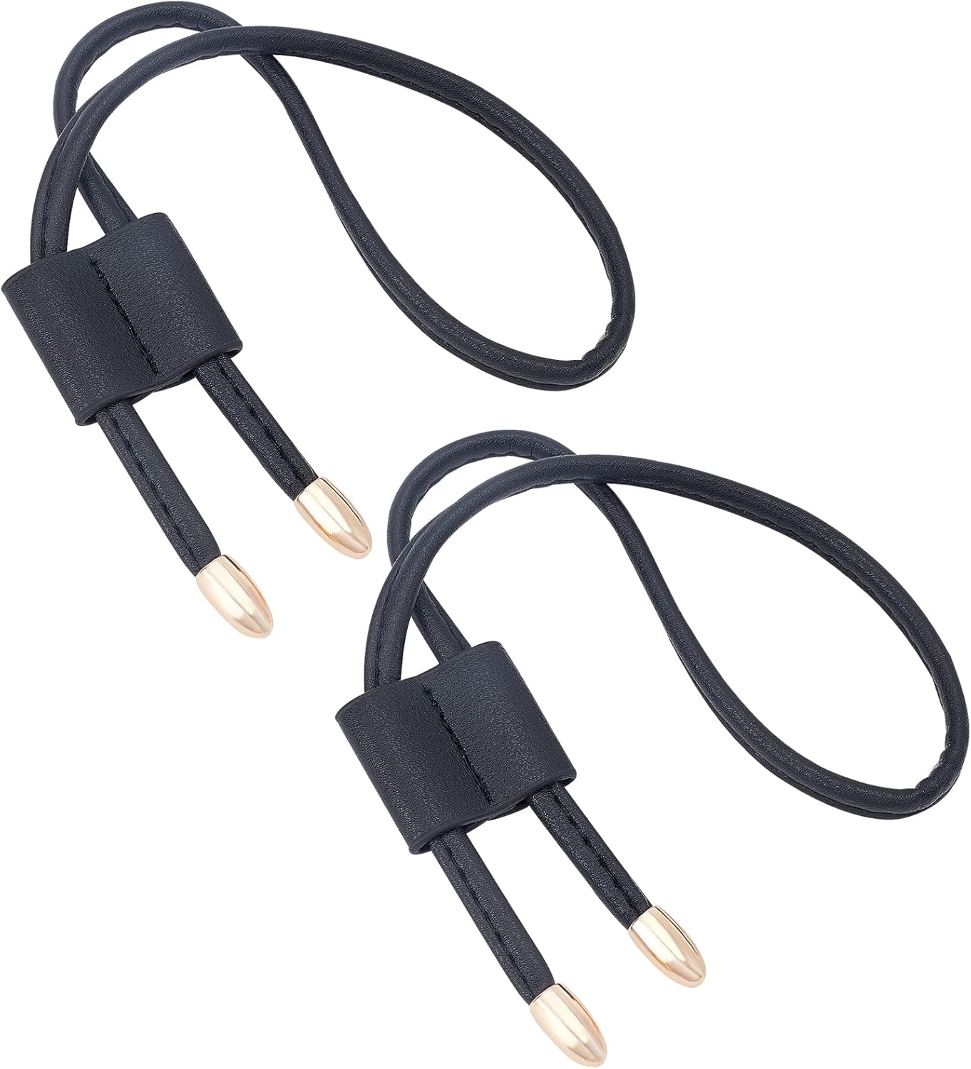 Amazon.com: WADORN 2pcs Leather Bag Drawstring, 20.2inch/51cm Black ...