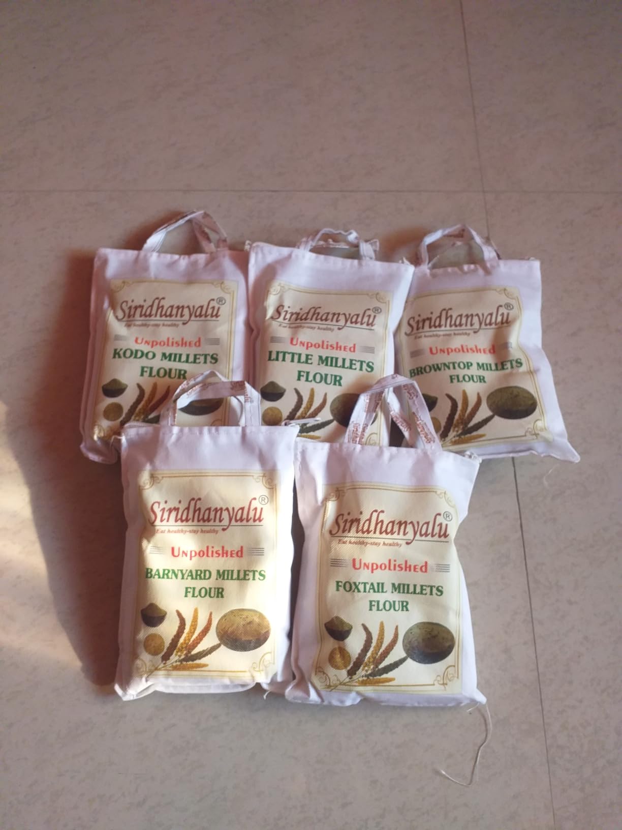 siridhanyalu Unpolished & Organic Millet Flour Combo - Kodo, Little ...