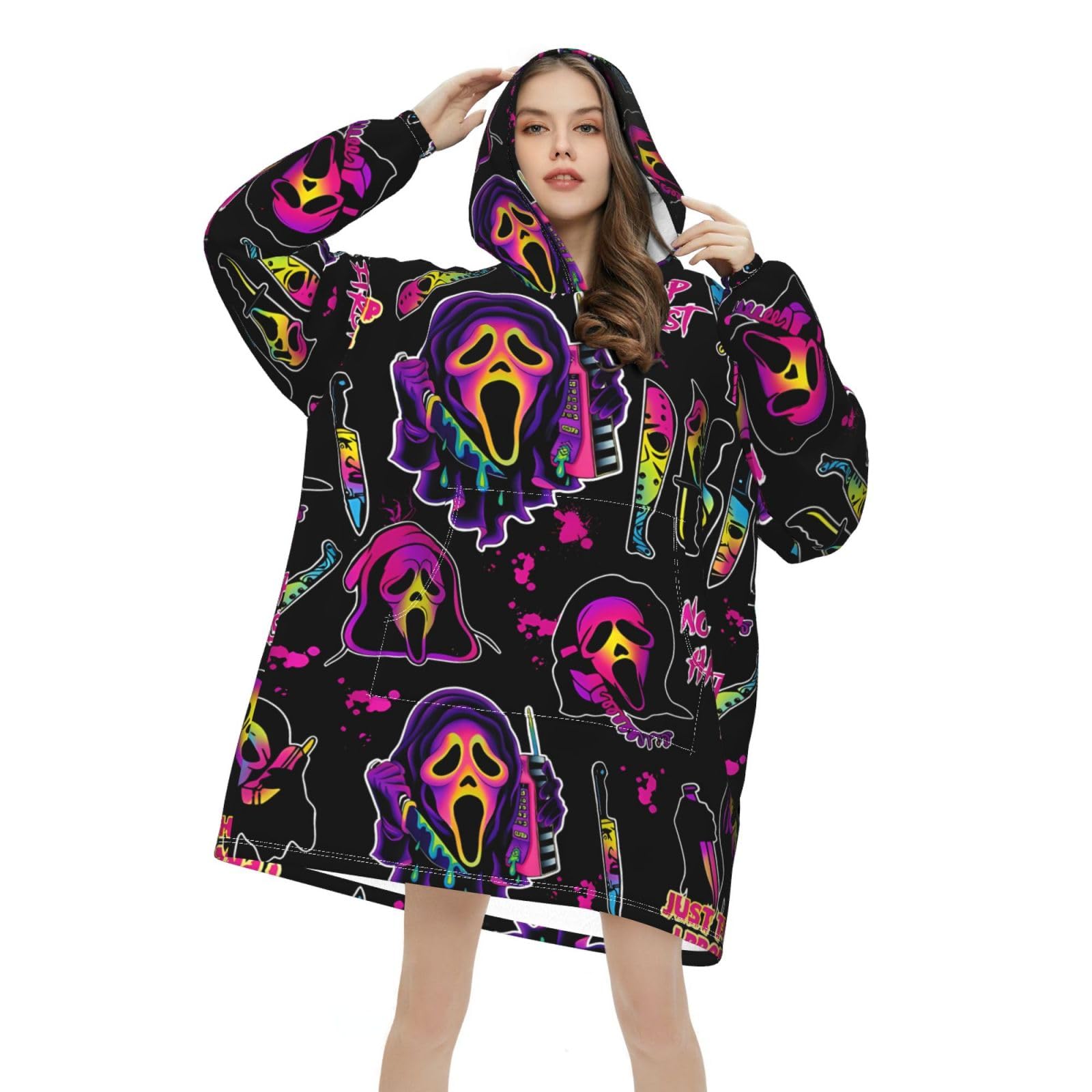 Amazon.com: Ghostface Wearable Blanket No You Hang Up, Horror Movie ...