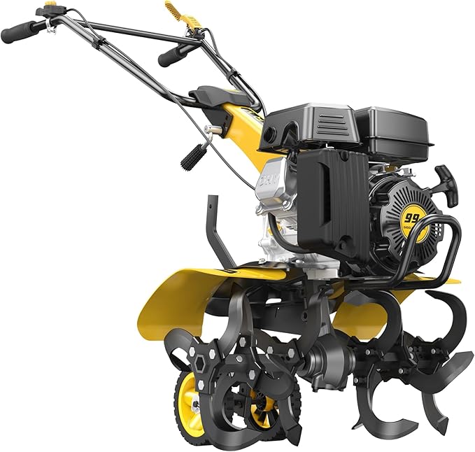 BLUBERY Tiller Cultivator,20” Heavy Duty Front Tine Tiller 3.0 HP & 4 ...