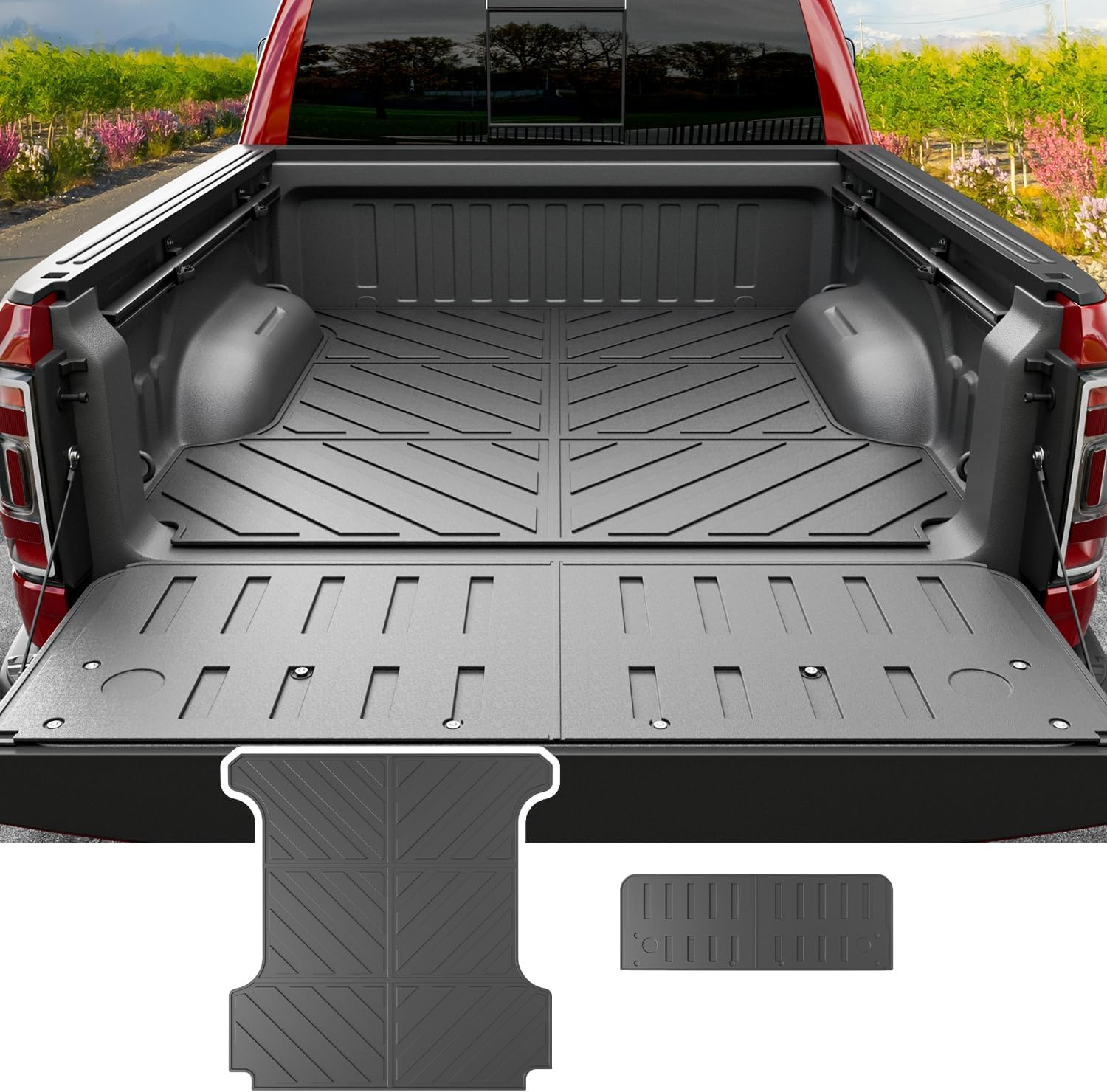 Amazon.com: powoq 5.7FT Truck Mat Compatible with 2019-2025 Dodge Ram ...