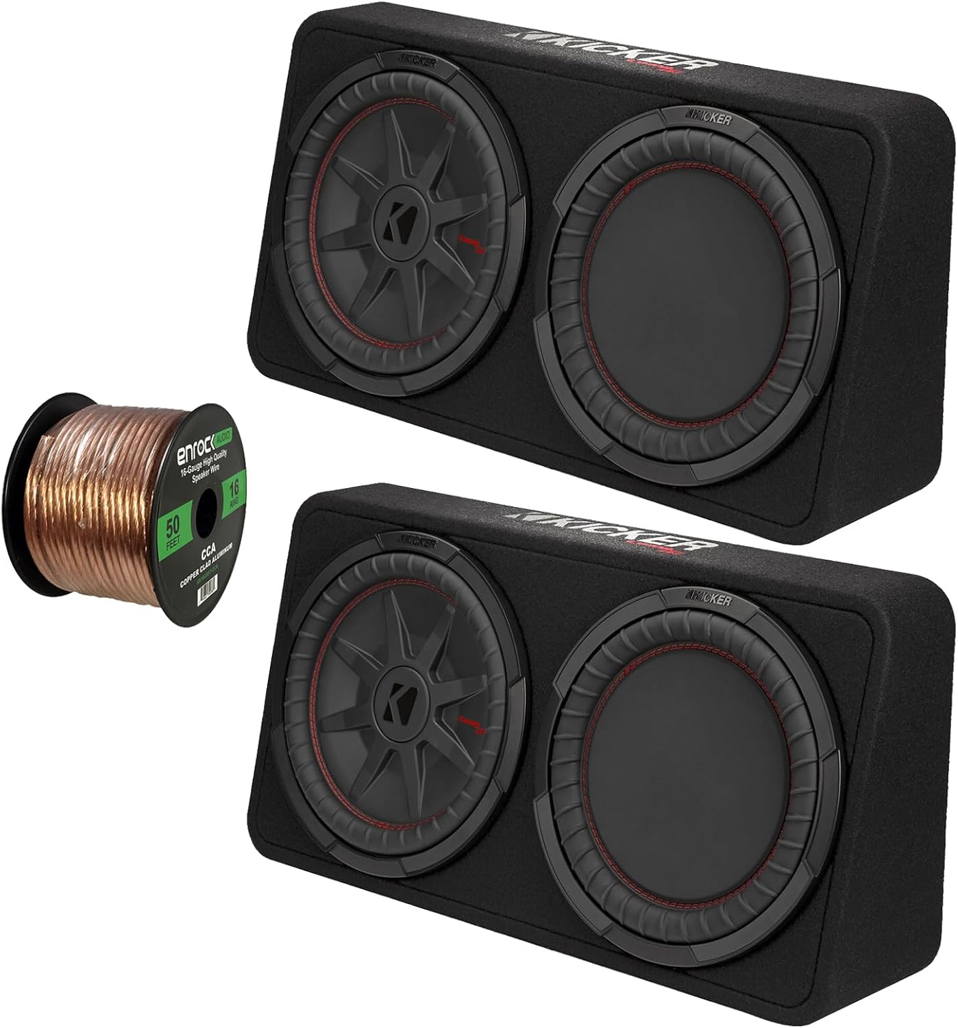 Amazon.com: Pair (Qty 2) of Kicker CompRT 12" 1000 Watt Peak Power 2 ...