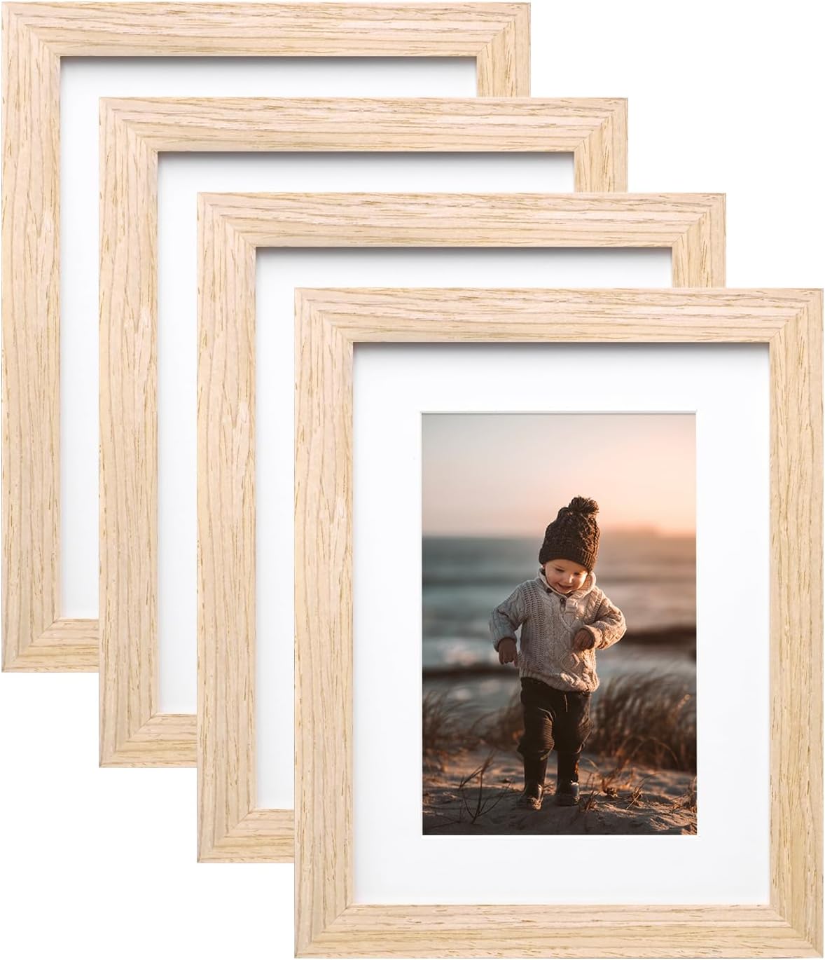 Amazon.com - MOUDAMION Wood 8x10 Frame Gold, Ornate Natural Wooden ...