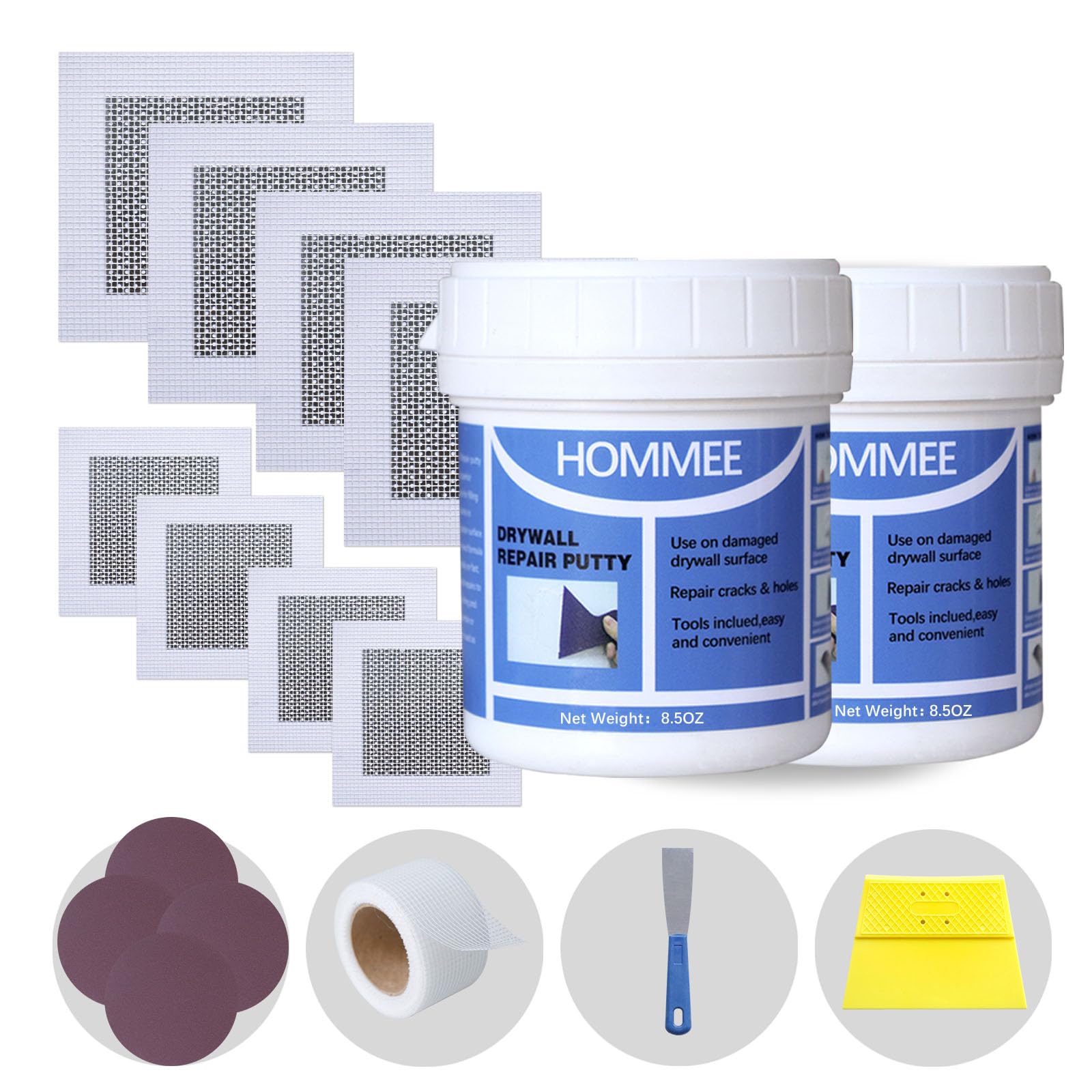 Drywall Repair Kit,Drywall Hole Patch Repair Kit to Fix Wall Surface ...