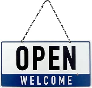 Amazon.co.jp: Keystone Metal OPEN/CLOSE Sign RD/BL Size: Approx. W11.3 ...