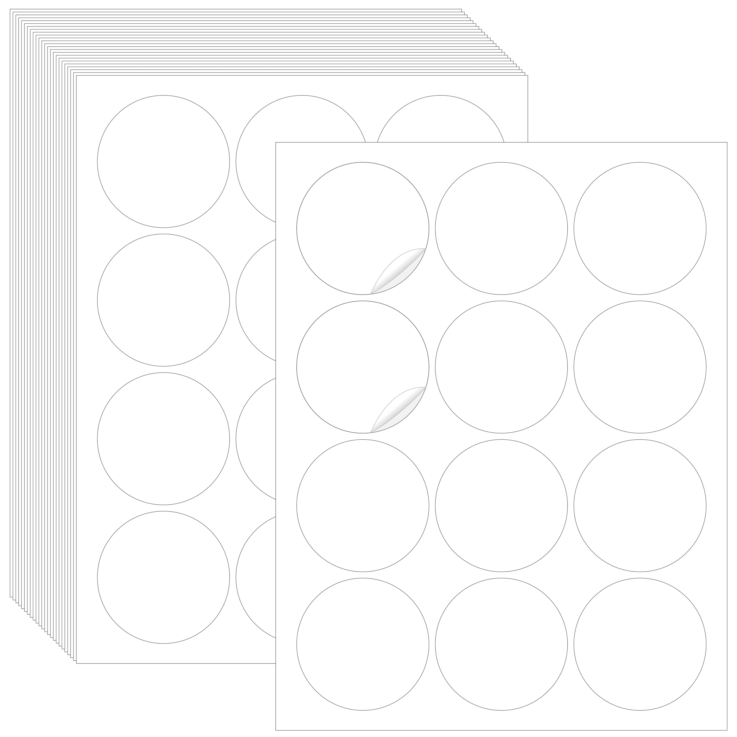 Snapklik.com : 300 Blank Round Labels, 2.5” Water/Oil/Tear Resistant ...