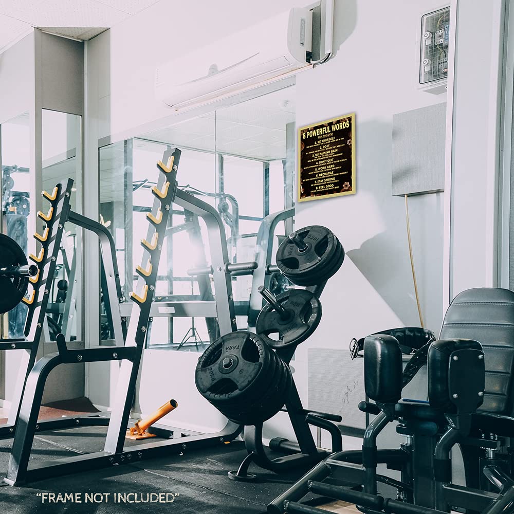 Snapklik.com : 8 Powerful Words For The Gym Motivational Poster, Thick ...