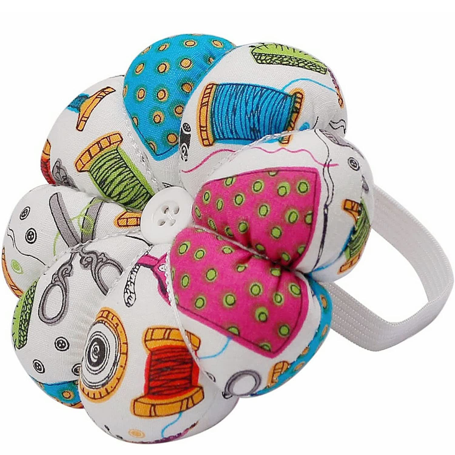 Amazon.com: Fbshicung Wrist Pin Cushions Sewing Needle Cushion Holder ...