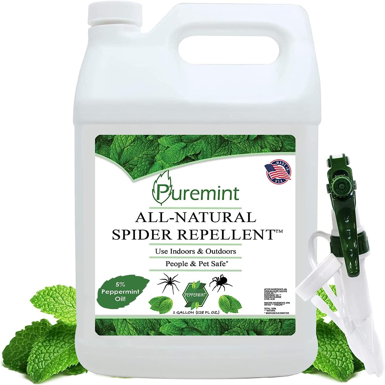 Amazon.com: Puremint Spider Repellent, Natural 5% Peppermint Oil Spray, Kills & Deters All Types ...