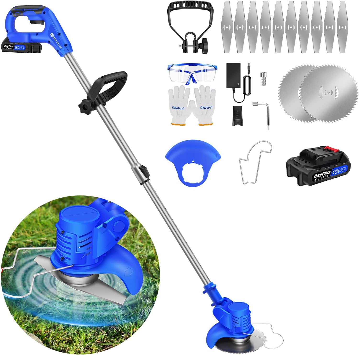 Metal Blade Strimmer Electric Kit Garden Grass Strimmer with Blades ...