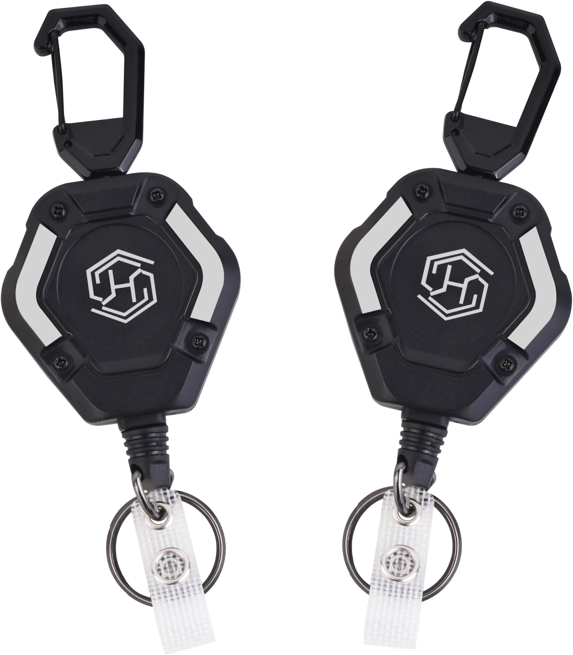 Amazon.com : 2 Pack Retractable Keychain, Heavy Duty Retractable Badge ...
