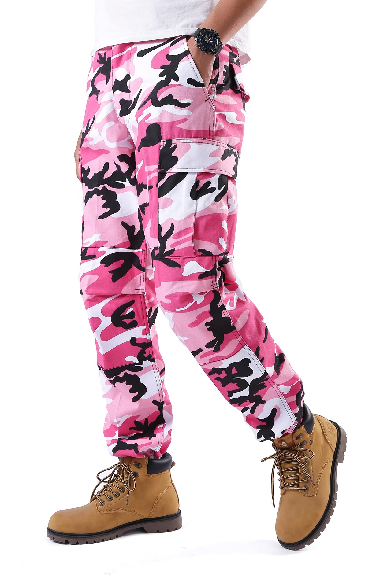 Snapklik.com : BACKBONE Mens Fashion Bright Camouflage Cargo Pants ...