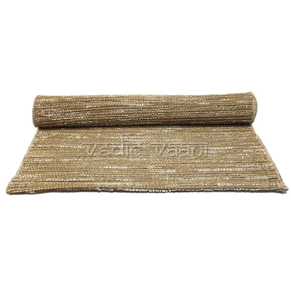 Vedic Vaani Handcrafted Eco Friendly Natural Kusha Mat with Jute Border ...
