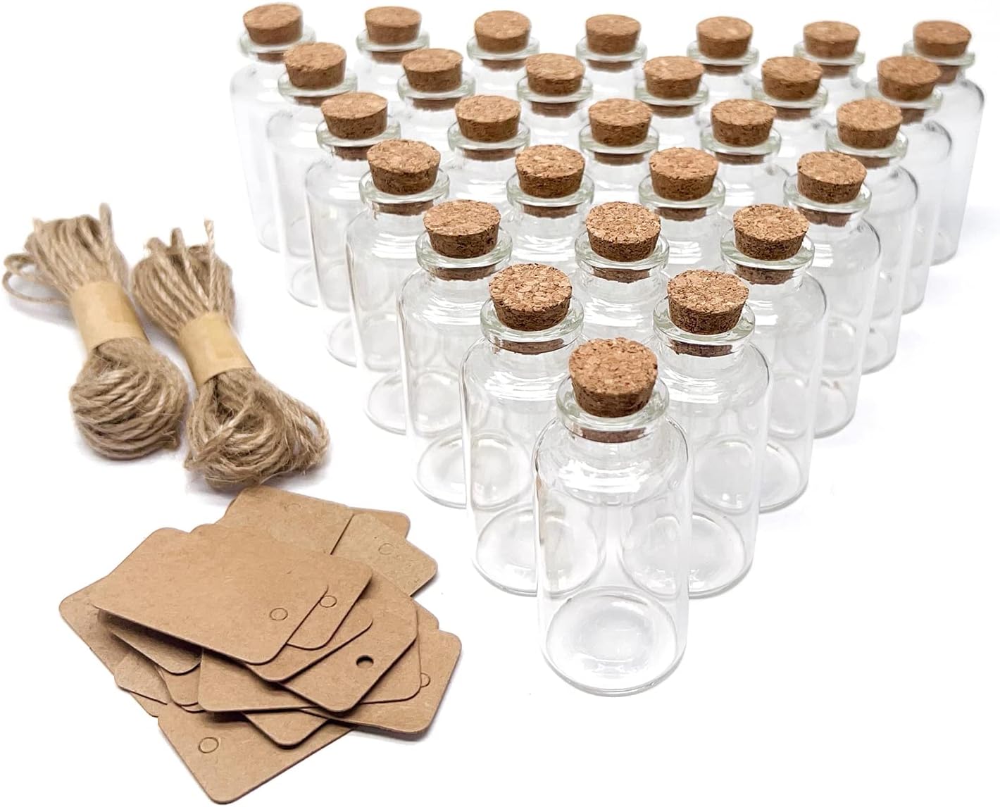 Amazon.com: MaxMau 24 Sets 15ml Small Mini Glass Bottles with Cork ...