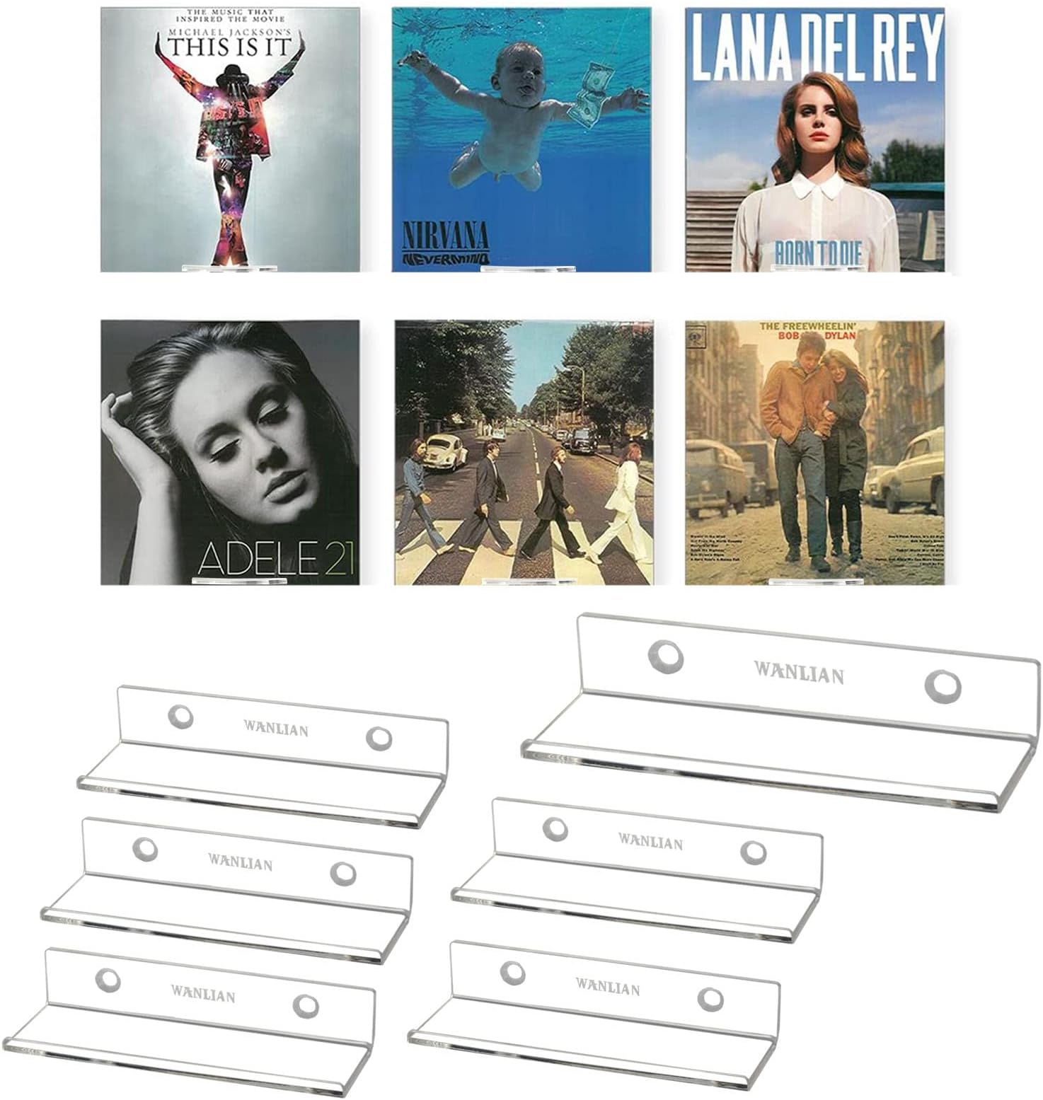 Amazon.com: Record-Happy Vinyl Record Holder Acrylic Stand - Premium ...