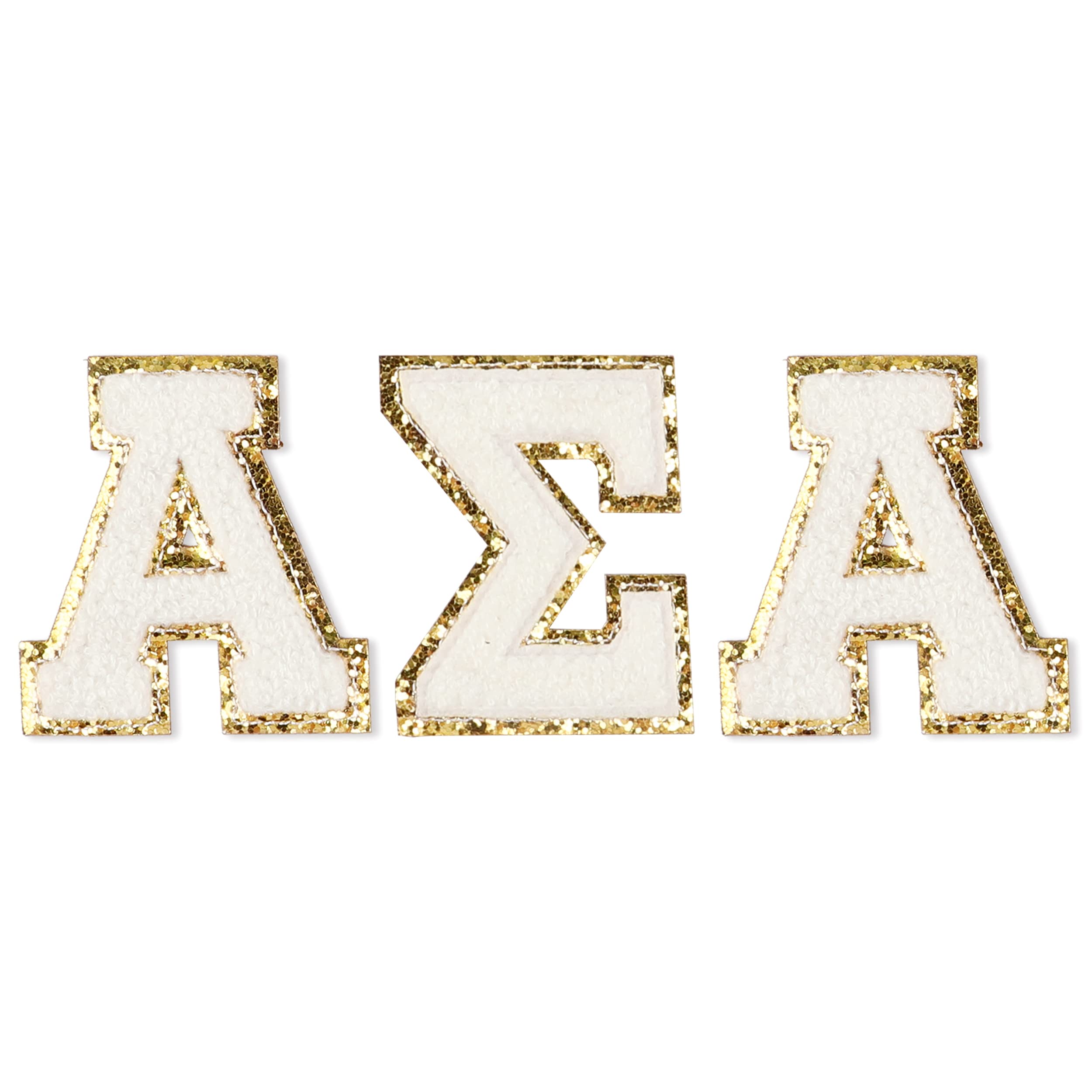 Amazon.com: Sorority Shop Alpha Sigma Alpha Chenille Letter Stickers ...