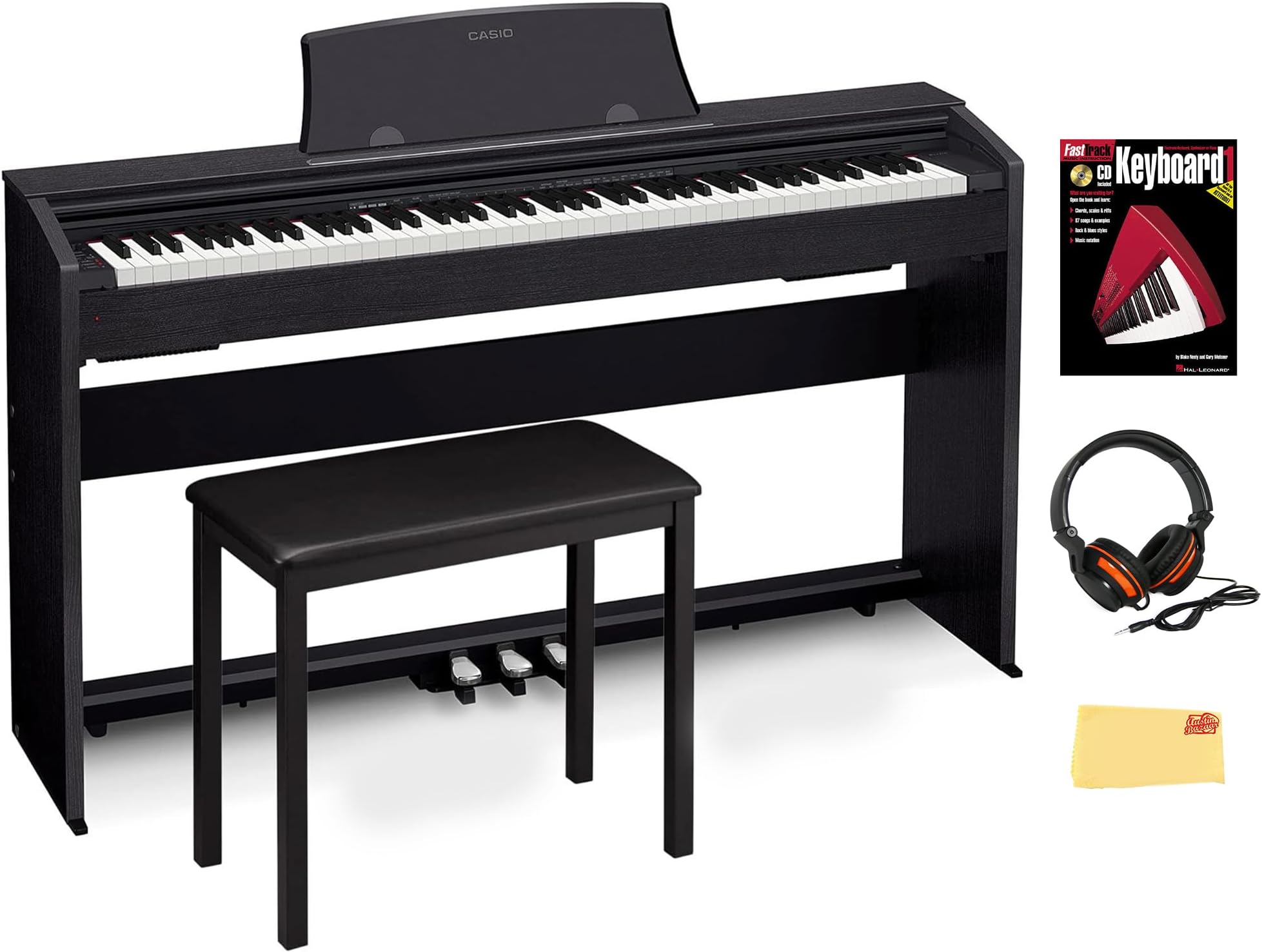 Amazon.com: Casio Privia PX-770 Digital Piano - Black Bundle with ...