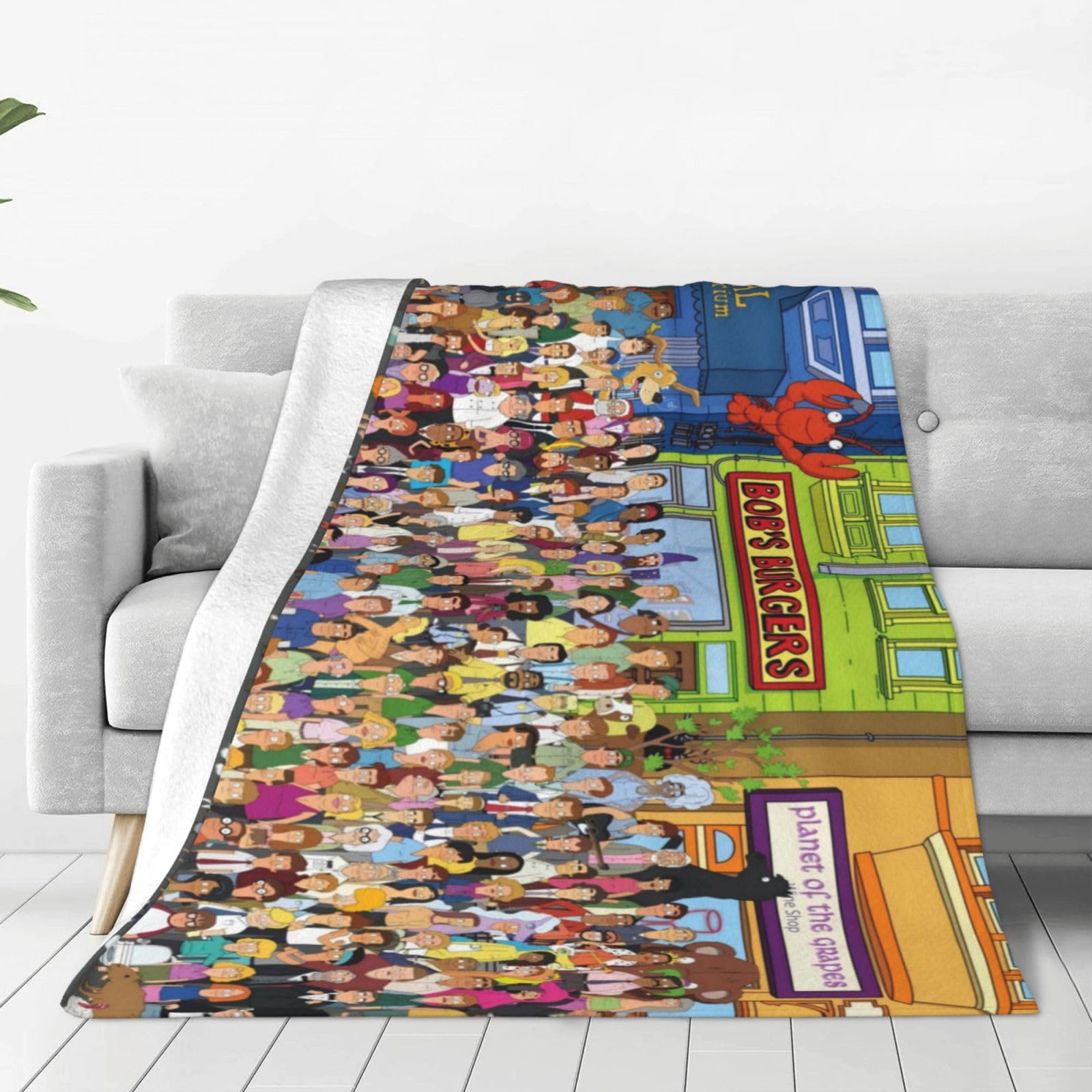 Amazon.com: Bob Musics Burgers Blanket Anti-Pilling Flannel Throw ...