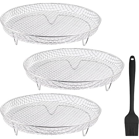 Amazon.com: PMIIO Air Fryer Racks With Basting Brushes, Stackable Racks ...