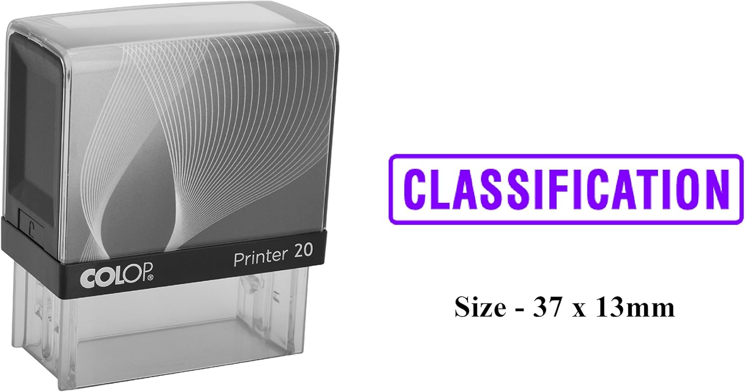 Amazon.com: Classification Self Inking Rubber Stamp Custom Colop Office ...