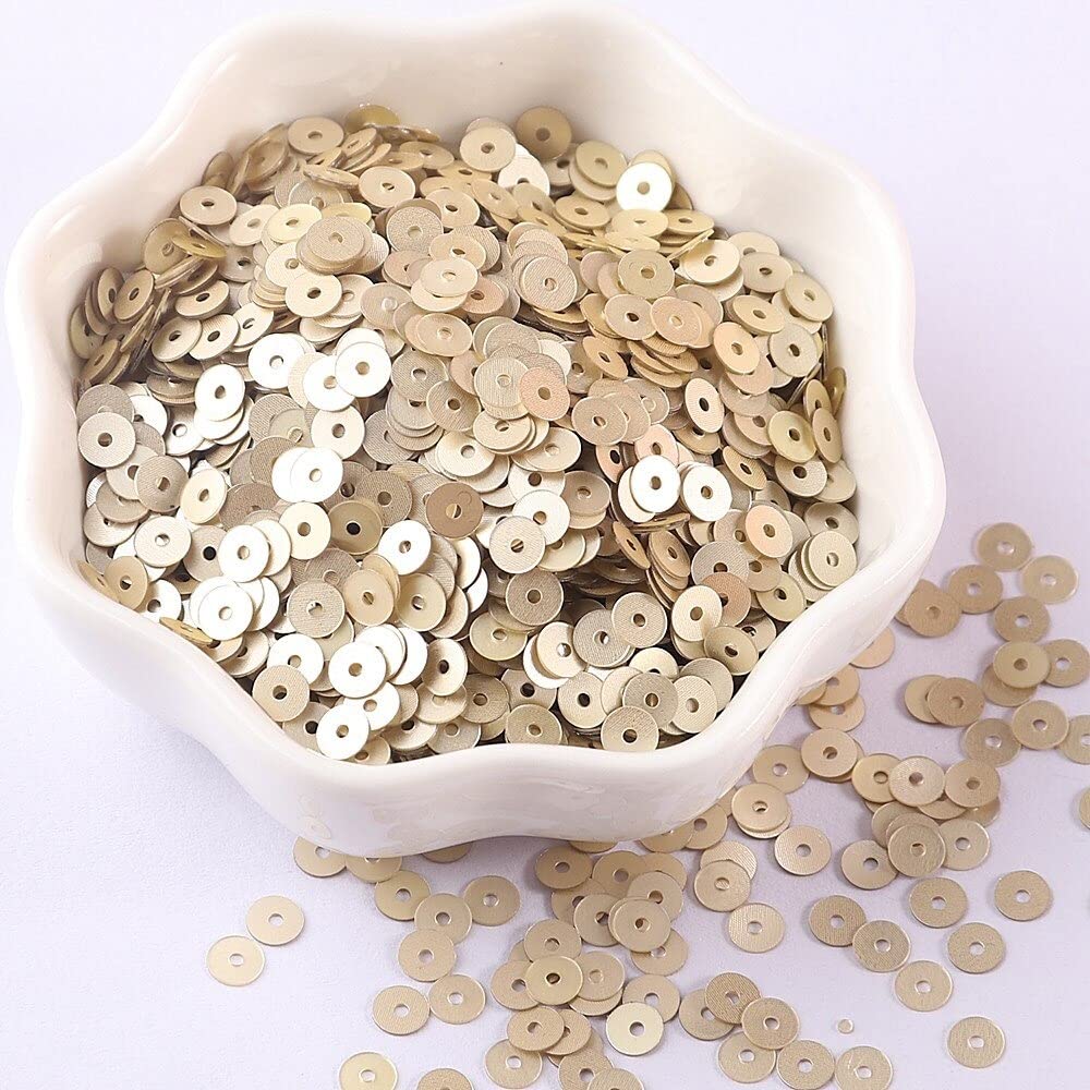 Amazon.com: 4000pcs 2mm 3mm 4mm Matt Sequins Flat Round Loose Sequins ...
