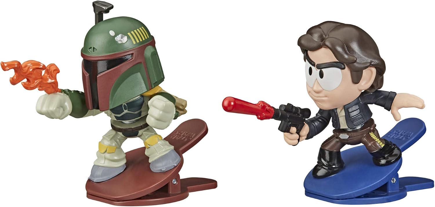 Amazon.com: STAR WARS SW Battle BOBBLERS 2PK Boba HAN : Toys & Games