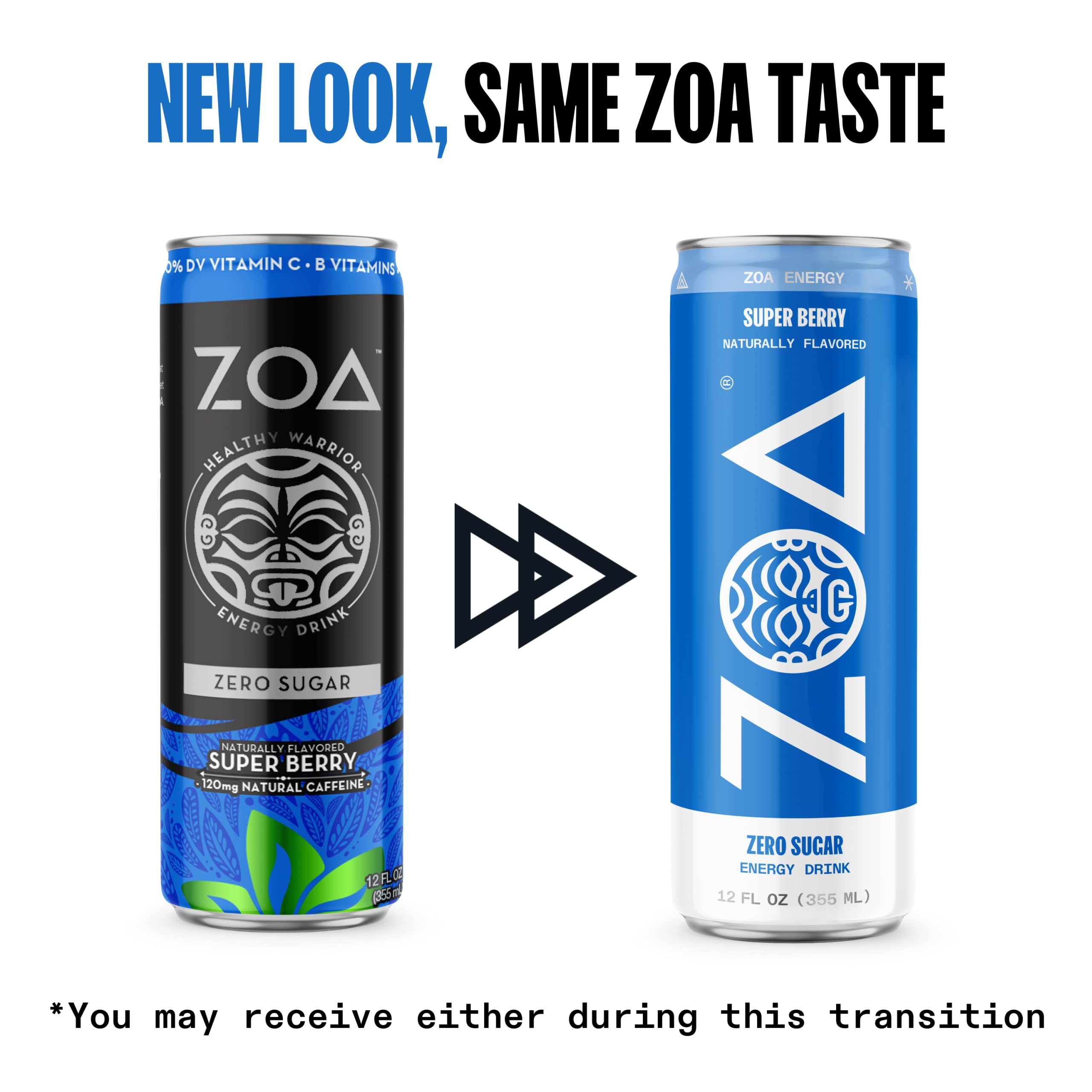 Snapklik.com : ZOA Zero Sugar Energy Drinks, Super Berry - Sugar Free