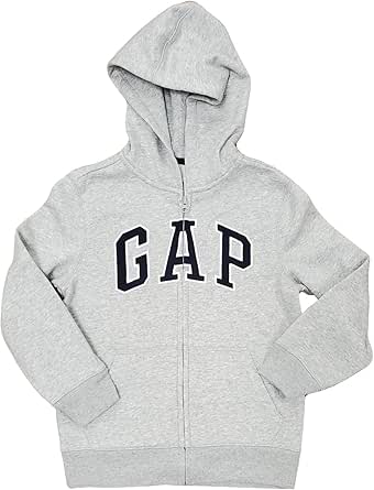 Amazon.com: GAP Factory Boy's Fleece Arch Logo Zip Up Hoodie: Clothing ...