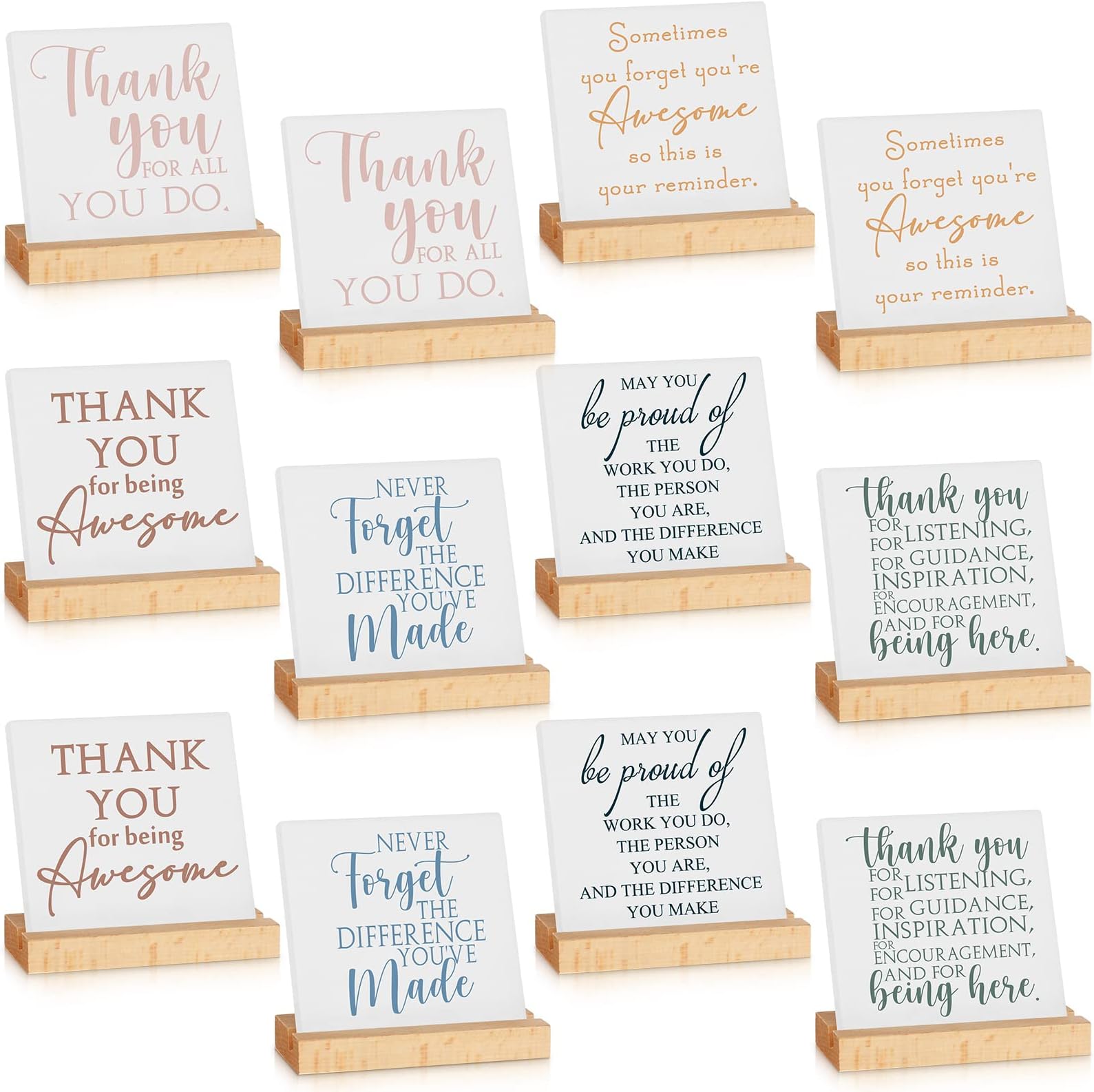 Amazon.com: Roowest 20 Pack Inspirational Quotes Desk Decor Office ...