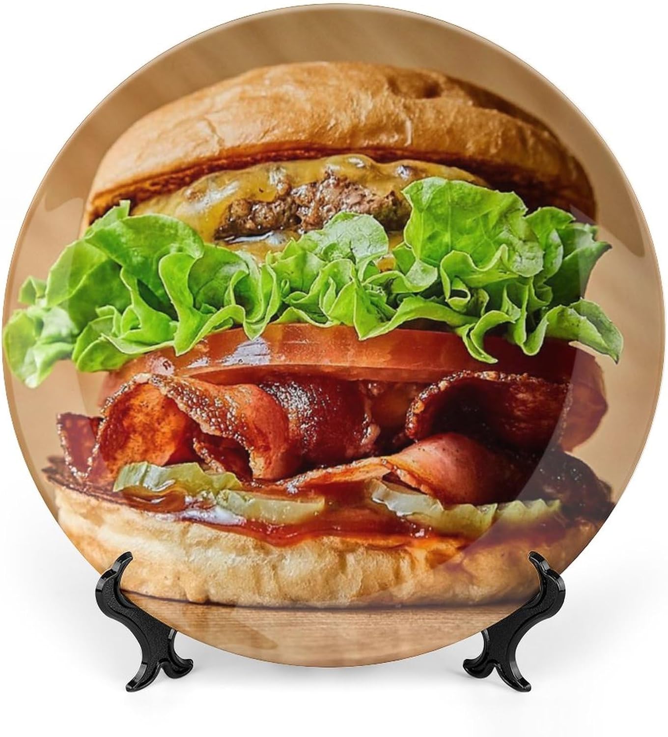 Amazon.com: Decorative Wall Plate Sandwich Food Hamburger Ceramic Plate ...