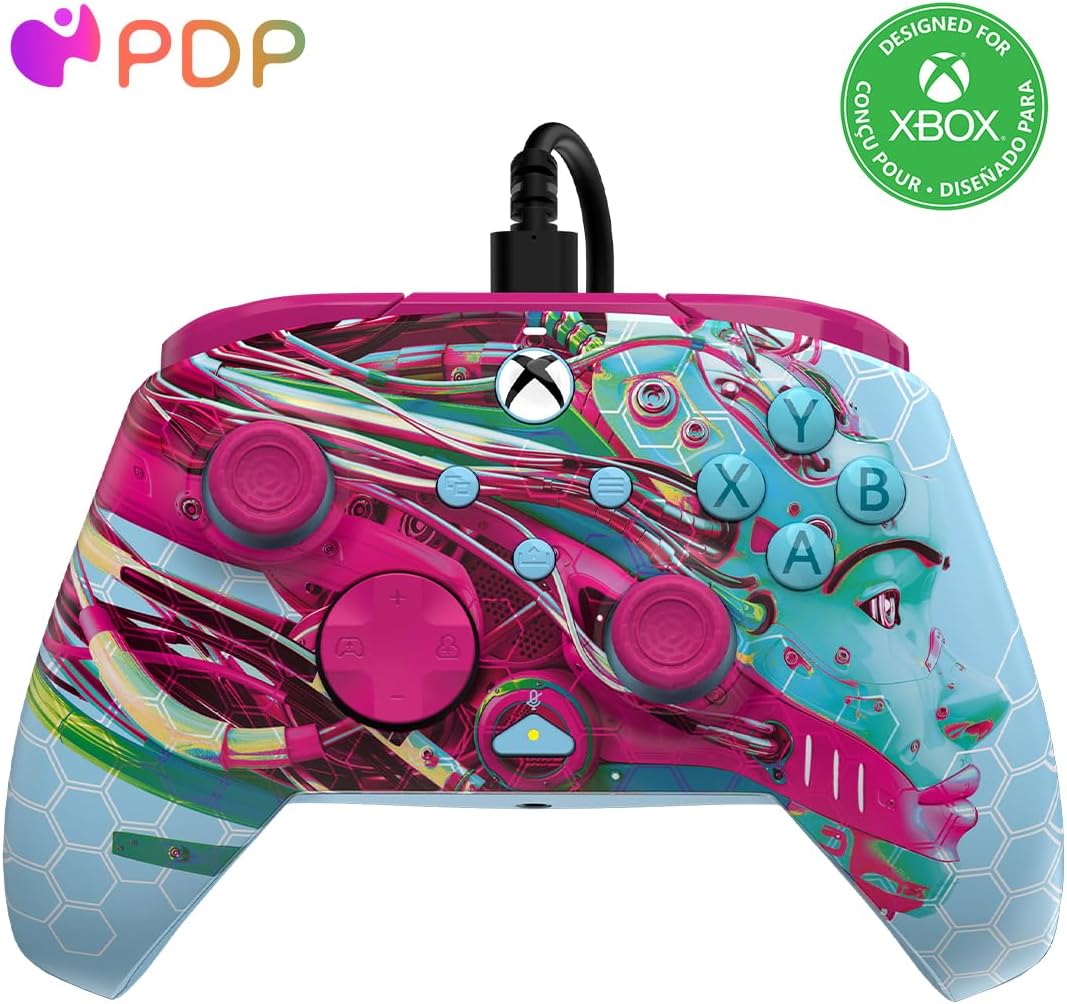 Amazon | PDP Gaming REMATCH GLOW 強化有線コントローラー Xbox Series X|S/Xbox One ...