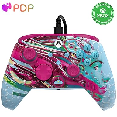 Amazon.com: PDP Gaming REMATCH GLOW Enhanced Wired Gaming Controller ...
