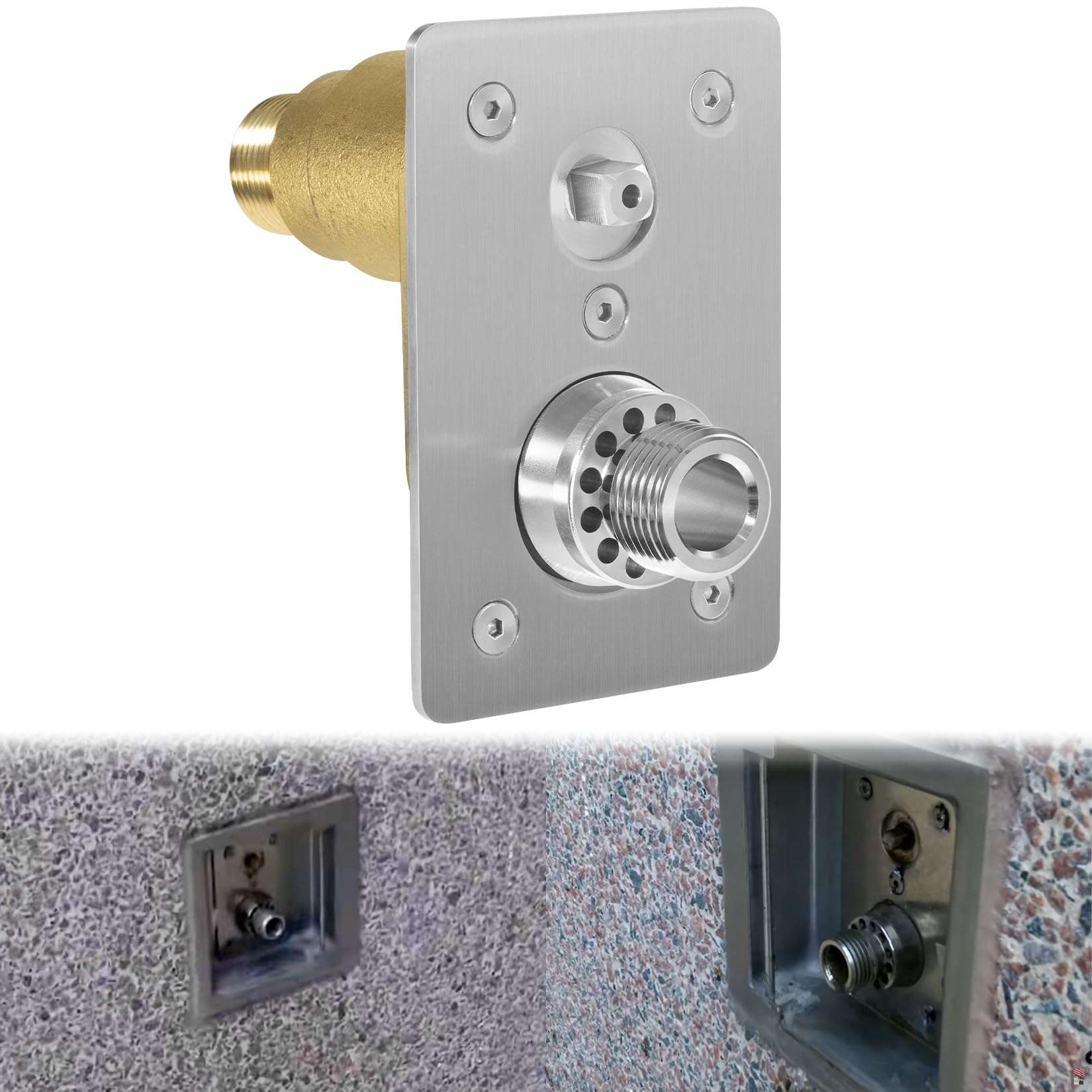 yourour Z1333-C Chrome 3/4" Exposed Non-Freeze Wall Hydrant With ...