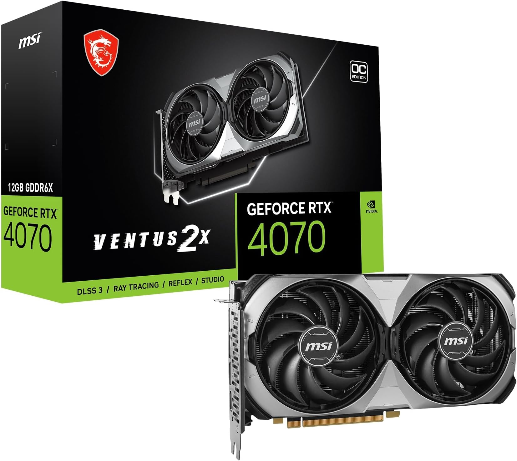 Amazon | MSI GeForce RTX 4060 Ti 8G VENTUS 2X BLACK E1 OC デュアルファン 2スロット ...